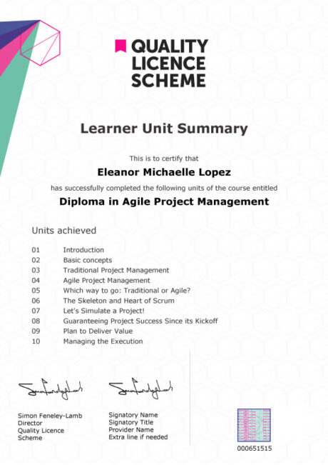 Endorsed Certificate QLS 2 – Next Generation Learning